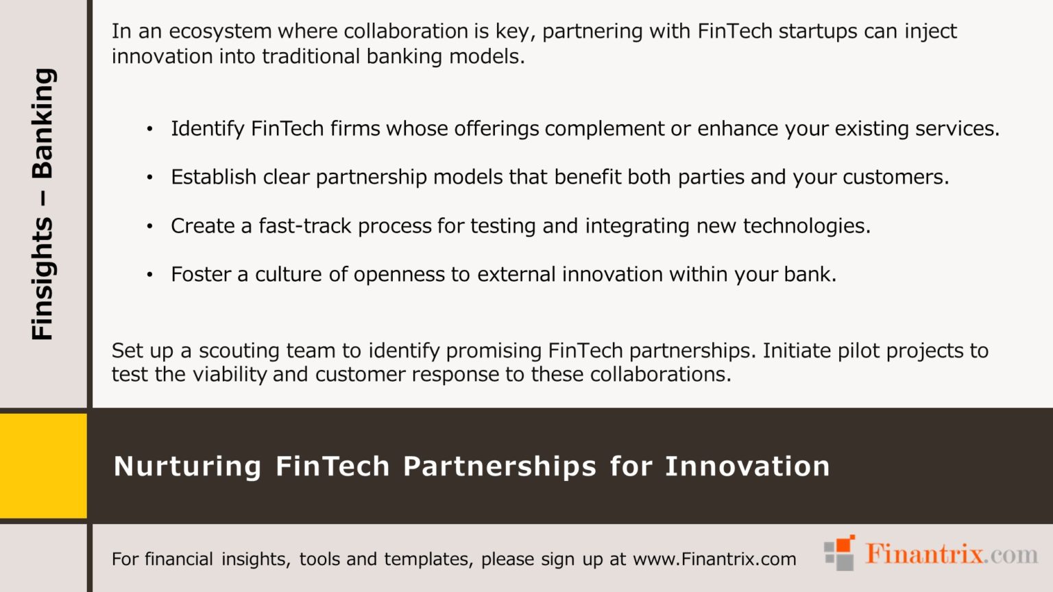 Nurturing FinTech Partnerships for Innovation
