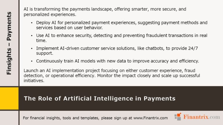 The Role of Artificial Intelligence in Payments