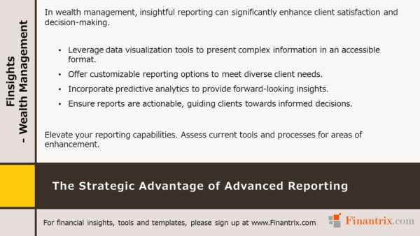 The Strategic Advantage of Advanced Reporting