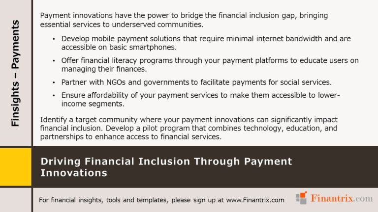Driving Financial Inclusion Through Payment Innovations
